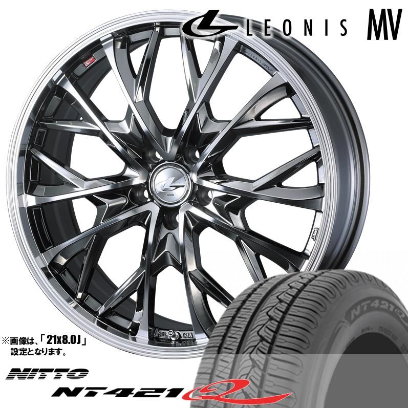 WEDS 245/45R20インチ サマータイヤ ホイール4本セット Weds ウェッズ LEONIS MV レオニス BMCMC ブラックメタルコート/ミラーカット NITTO ニットー ...
