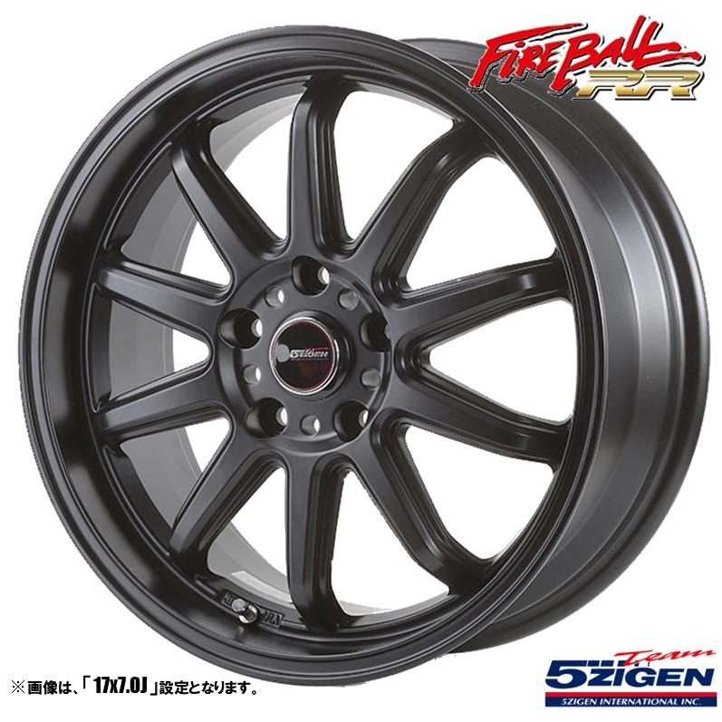 5ZIGEN 4本セット ゴジゲン FIREBALL RR ファイヤーボール ダブルアール 18インチ リム幅7.5J インセット+37 5穴 PCD114.3 マットブラック : タイヤ市場 ...