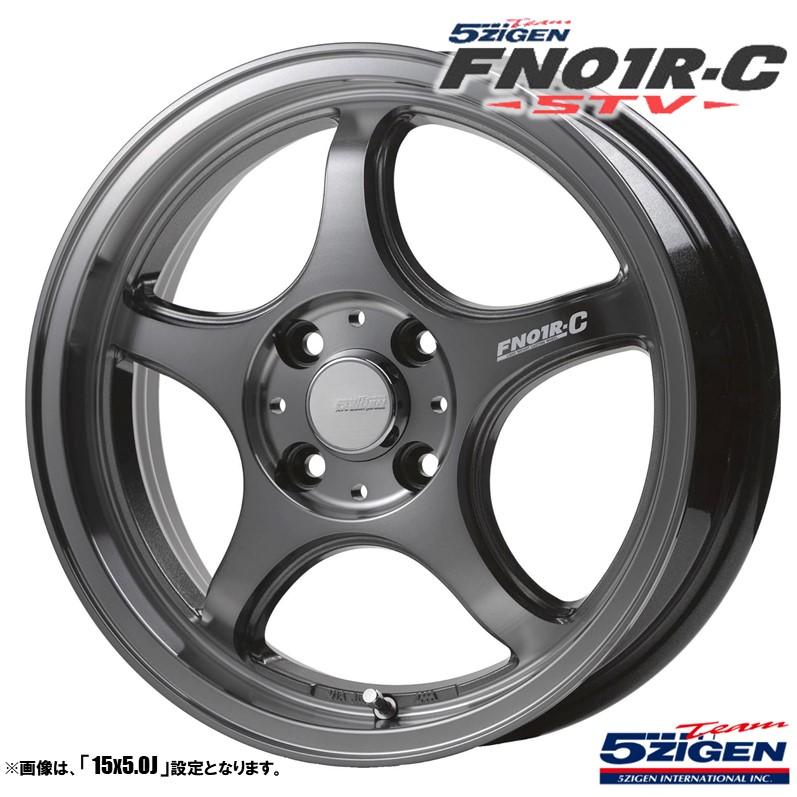 5ZIGEN ホイール4本セット ゴジゲン FN01R-C STV 16インチ リム幅5.5J インセット+45 4穴 PCD100 ダーク ...