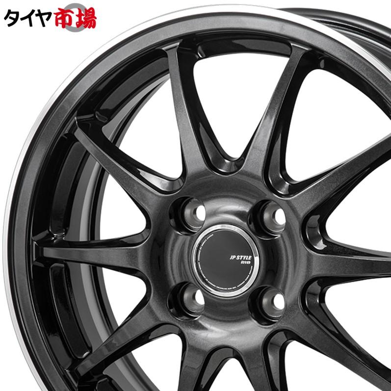 MONZA JAPAN 4本セット モンツァ JP-STYLE R10 15インチ リム幅4.5J インセット+45 4穴 PCD100 パールブラック / フランジカットポリッシュ ジャパン ...