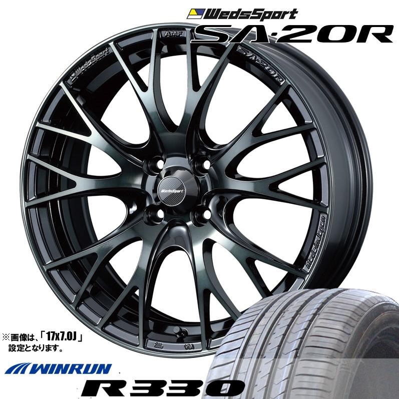 WEDS サマータイヤ ホイール4本セット Weds ウェッズ WedsSport ウェッズスポーツ SA-20R WBC ウォースブラッククリアー WINRUN R330 S660設定 ...
