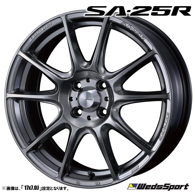 WEDS 4本セット Weds ウェッズ WedsSport ウェッズスポーツ SA-25R 15インチ リム幅6.0J インセット+48 4穴 PCD100 PSB（プラチナシルバーブラック ...