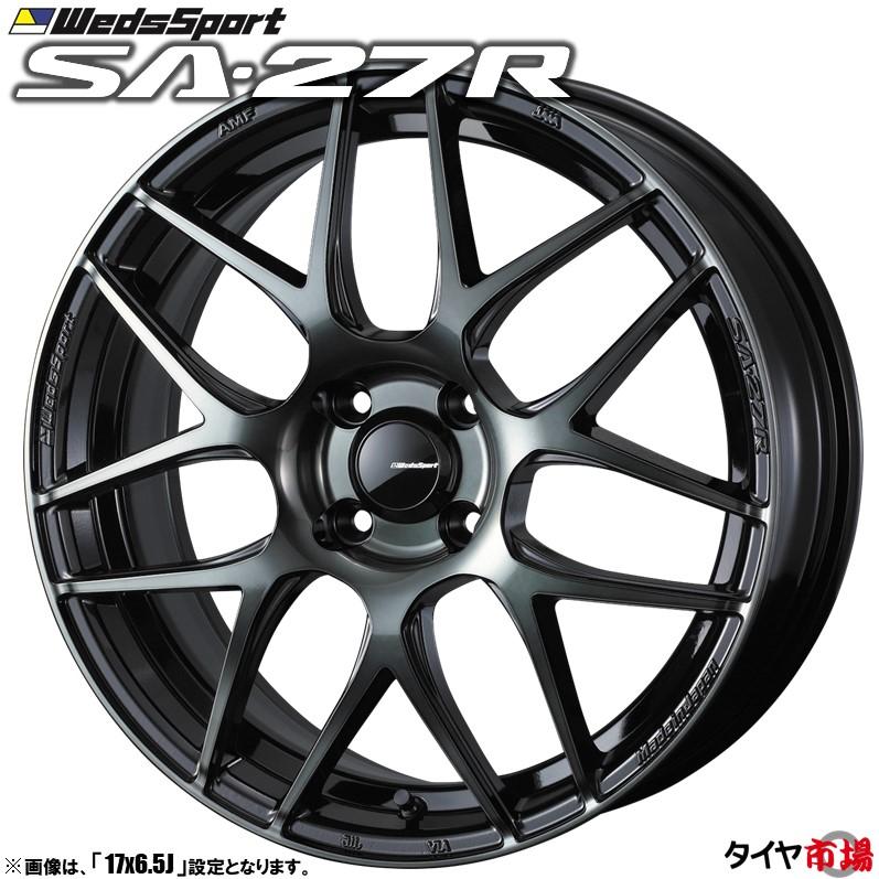 WEDS Weds ウェッズ WedsSport ウェッズスポーツ SA-27R 15インチ リム幅6.0J インセット+48 4穴 PCD100 ウォースブラッククリアー 送料無料 ホイール ...