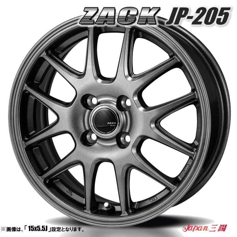 MONZA JAPAN 4本セット ジャパン三陽 ZACK ザック JP-205 15インチ リム幅5.5J インセット+43 4穴 PCD100 ブラックシルバー : タイヤ市場ショッピング ...