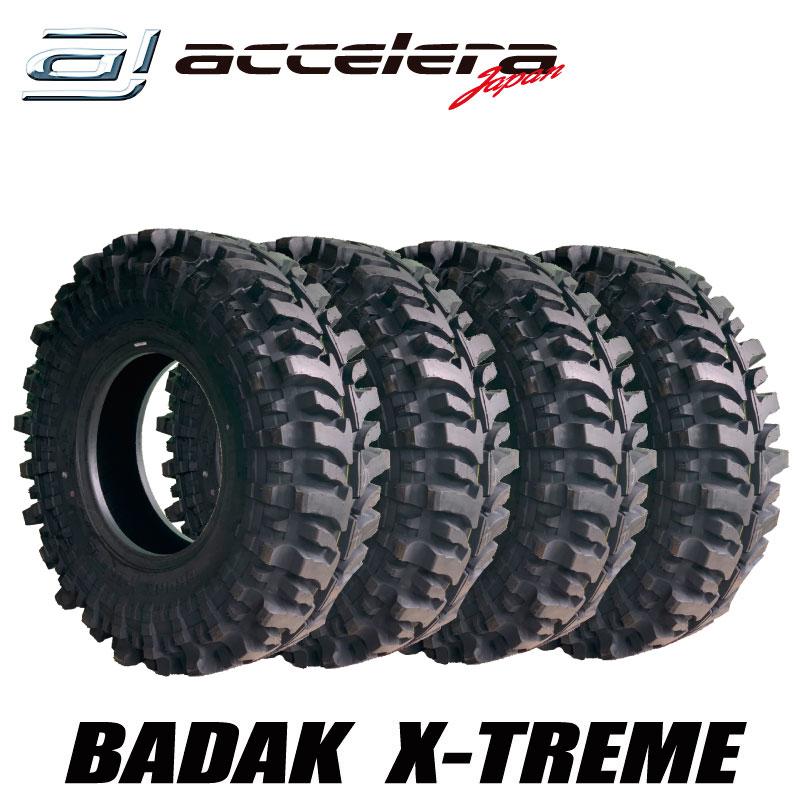 accelera 4本セット 33×10.50-15 LT 115N アクセレラ BADAK X-TREME : SUPER TIRE ...
