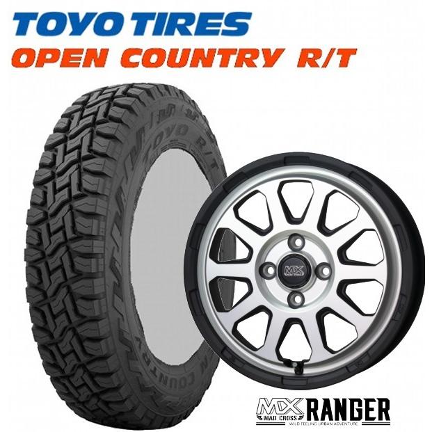 DUNLOP 145/80R12 軽トラ、軽バン TOYO/OPEN COUNTRY R/T 12x4.00B MAD CROSS RANGER/マッドクロス レンジャー : タイヤマート24 ...