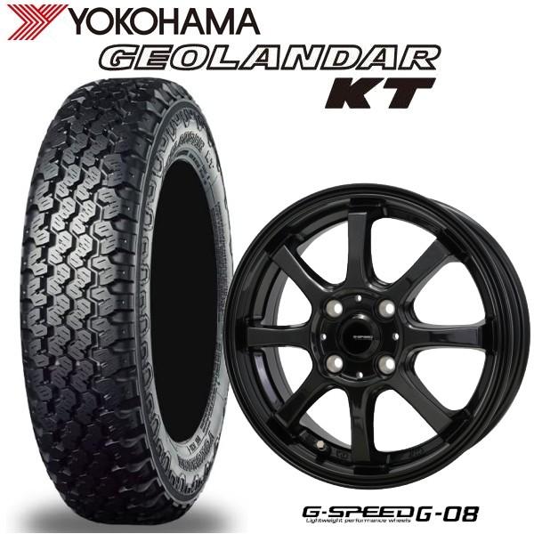 145/80R12 軽トラ、軽バン YOKOHAMA GEOLANDAR KT/ジオランダーKT 12x4.00B G.speed G-08/ジースピード G-08 ...