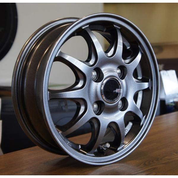 DUNLOP 軽トラック・バン用 アルミ付オールシーズンタイヤ4本セット145R13 6PR M+S DUNLOP GRANTREK TG4 13X4.00B ZACK JP-202/ザック ...