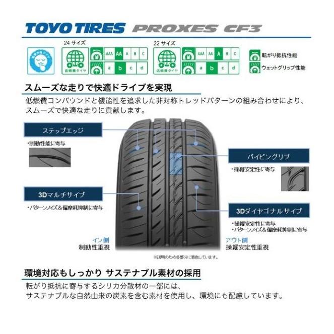 TOYO TIRES 195/50R19 88V TOYO PROXES CF3/プロクセス CF3【1本価格】 : タイヤマート24ヤフー店 - 通販 - Yahoo!ショッピング
