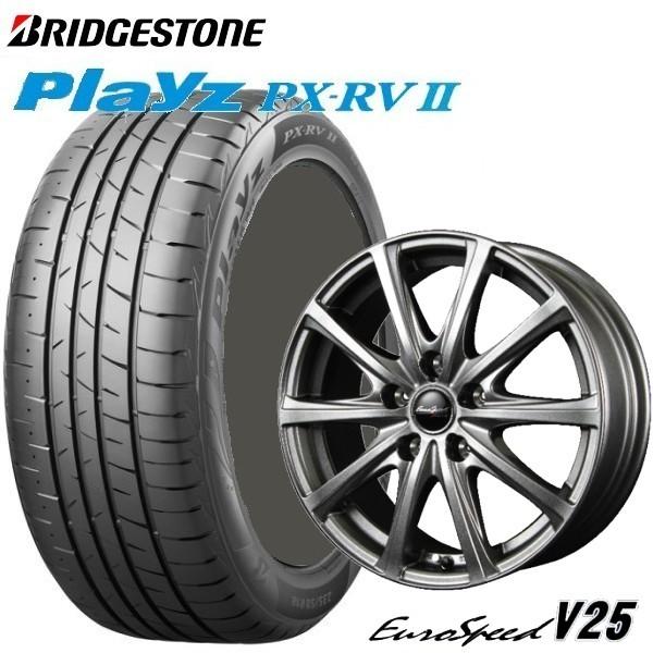 BRIDGESTONE ヴォクシー/セレナ195/65R15 Playz PX-RVII/ブリヂストン プレイズ PX-RVII 15x6.0J 5/114.3 EuroSpeed V25 ...