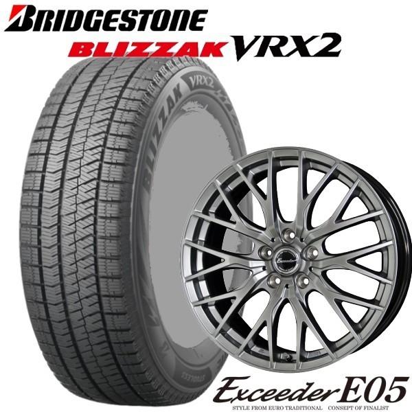 BRIDGESTONE 205/60R16【4本セット】レガシィ/ BLIZZAK VRX2& 16x6.5J 5/100 Exceeder E05II/エクシーダー E05II : タイヤ ...