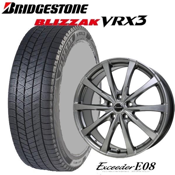 BRIDGESTONE 205/60R16【4本セット】レガシィ BLIZZAK VRX3 16x6.5J 5/100 Exceeder E08/エクシーダー E08 : タイヤマート24 ...