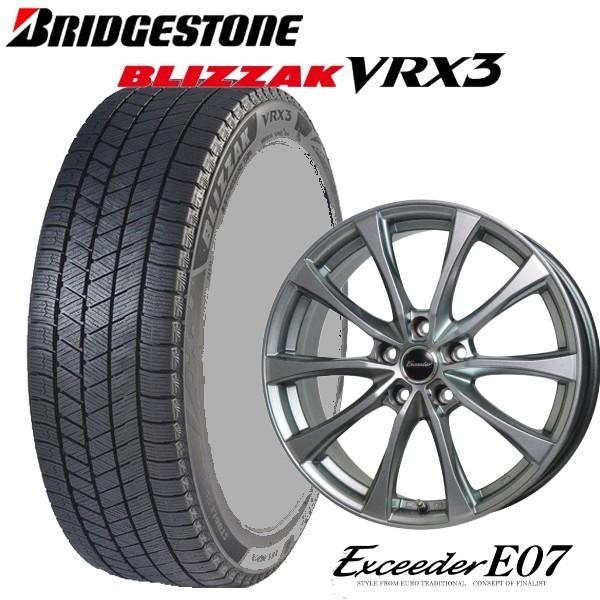 BRIDGESTONE 205/65R16 ヴェゼルなど BLIZZAK VRX3 16x6.5J 5/114.3 53 Exceeder E07/エクシーダー E07 : タイヤマート24 ...