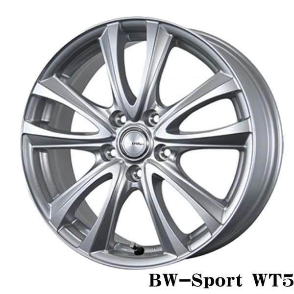 BRIDGESTONE 90系ノア、ヴォクシートヨタ平座ナット用【アルミ単品4本価格】 BW-SPORTS WT5/ビーダブリュースポーツWT5 16X6.5J 5穴 PCD：114.3T ...
