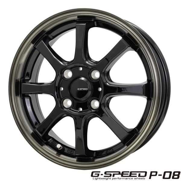 軽自動車【アルミ単品4本価格】G.speed P-08/ジースピード P-08 14X4.5J 4穴 PCD：100 : gsp081445 : タイヤマート24ヤフー店 - 通販 ...