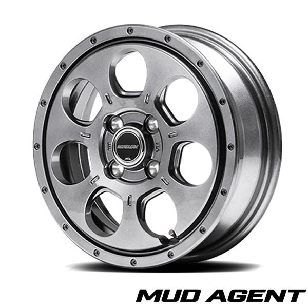 軽トラ＆軽バン【アルミ単品4本価格】ROADMAX MUD AGENT 12X4.00B 4穴 PCD：100m : タイヤマート24ヤフー店 - 通販 - Yahoo!ショッピング