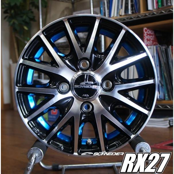 軽トラ＆軽バン アルミ単品4本価格 SCHNEIDER RX27 シュナイダーRX27 12X4.00B 4穴 PCD：100 : タイヤマート24ヤフー店 - 通販 - Yahoo!ショッピング