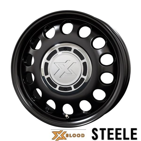 BRIDGESTONE（ブリヂストン） 軽自動車【アルミ単品4本価格】X BLOOD STEELE/スティール 14X4.5J 4穴 PCD ...