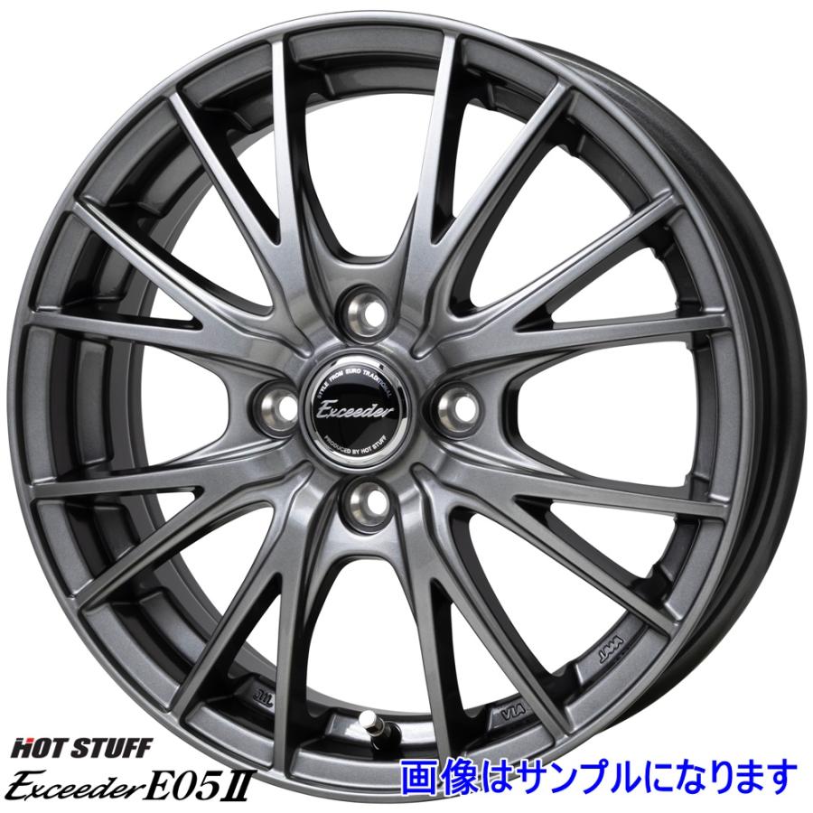 HOT STUFF ホットスタッフ Exceeder エクシーダー E05II アルミホイール 4本セット 14インチ 5.0J PCD100 4穴 INSET+38 (送料無料一部地域除 ...