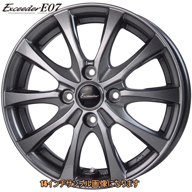 HOT STUFF ホットスタッフ Exceeder エクシーダ E07 アルミホイール 4本セット 16インチ 6.0J PCD100 4穴 INSET+45 E07-14 コンパクトカー ...