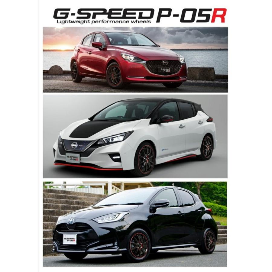 HOT STUFF ホットスタッフ G.SPEED P05R 17インチ 7.0J インセット+38 5穴 PCD114.3 ブラック＆レッドクリアー 4本セット(送料無料) : トータル ...