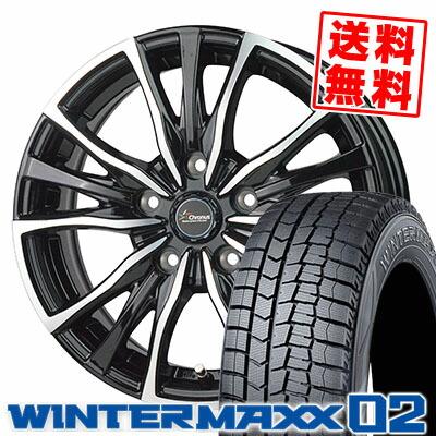 215/60R17 96Q ダンロップ ウインターマックス 02 Chronus CH-110 スタッドレスタイヤホイール4本セット ...
