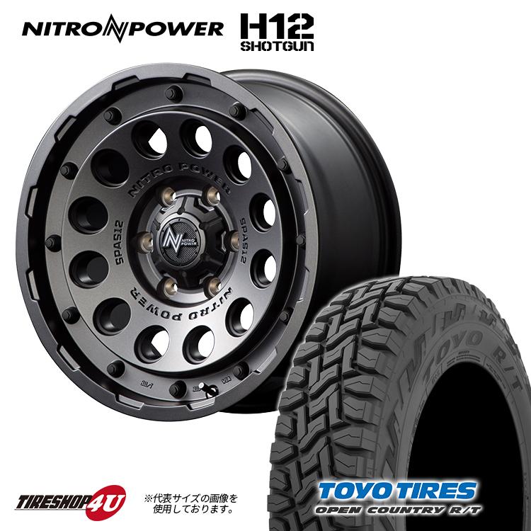 4本セット NITRO POWER H12 SHOTGUN 16x6.5J 6/139.7 +38 バレルブラック TOYO OPENCOUNTRY R/T 215/70R16 RT ...