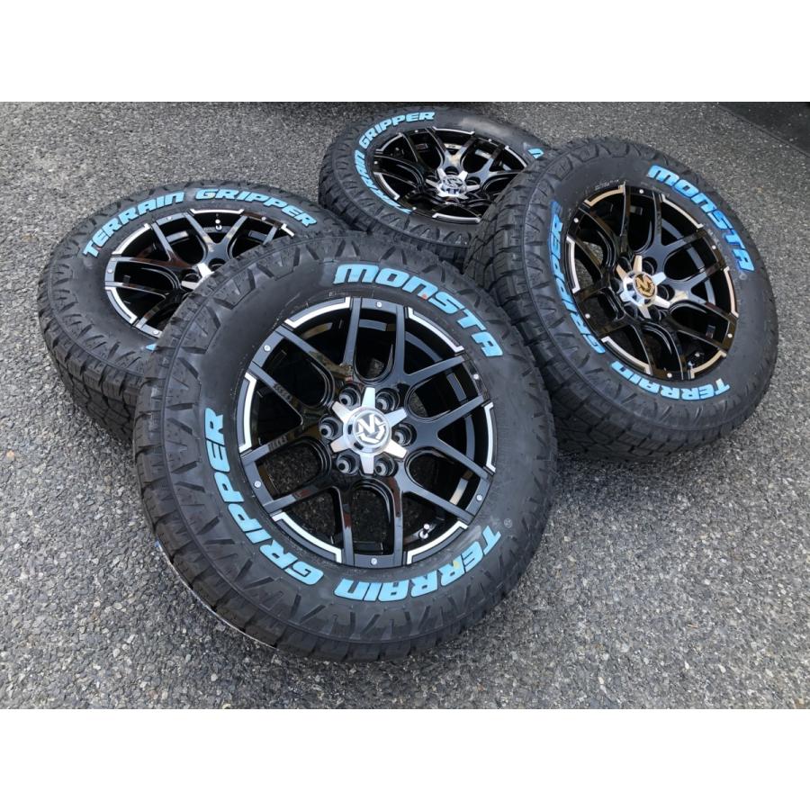 4本セット MUDVANCE04 17x8.0J 6/139.7 +20 BP MONSTA TERRAIN GRIPPER A/T 265/65R17 ホワイトレター プラド ハイラックス ...