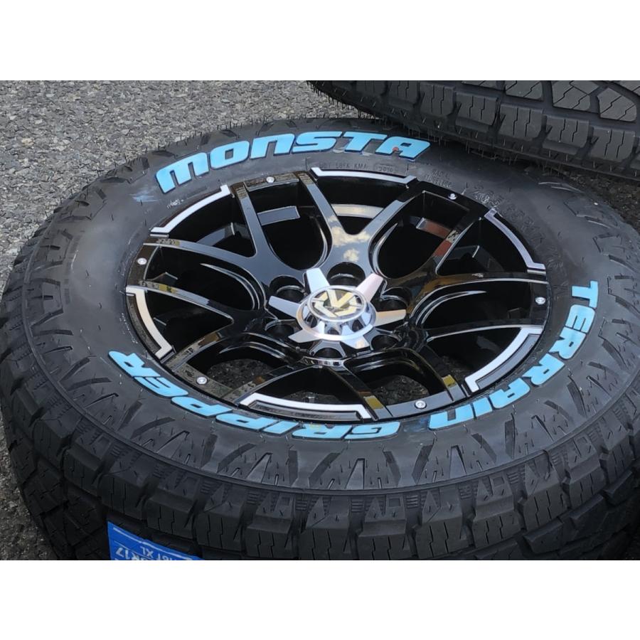 4本セット MUDVANCE04 17x8.0J 6/139.7 +20 BP MONSTA TERRAIN GRIPPER A/T 265/65R17 ホワイトレター プラド ハイラックス ...