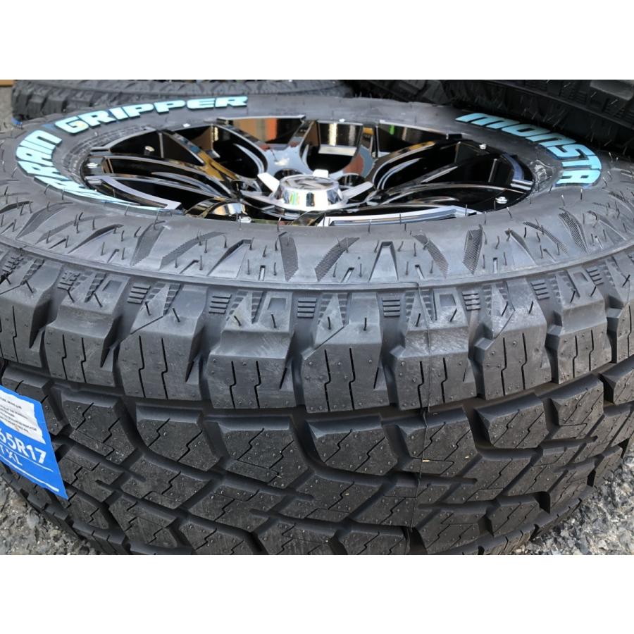 4本セット MUDVANCE04 17x8.0J 6/139.7 +20 BP MONSTA TERRAIN GRIPPER A/T 265/65R17 ホワイトレター プラド ハイラックス ...