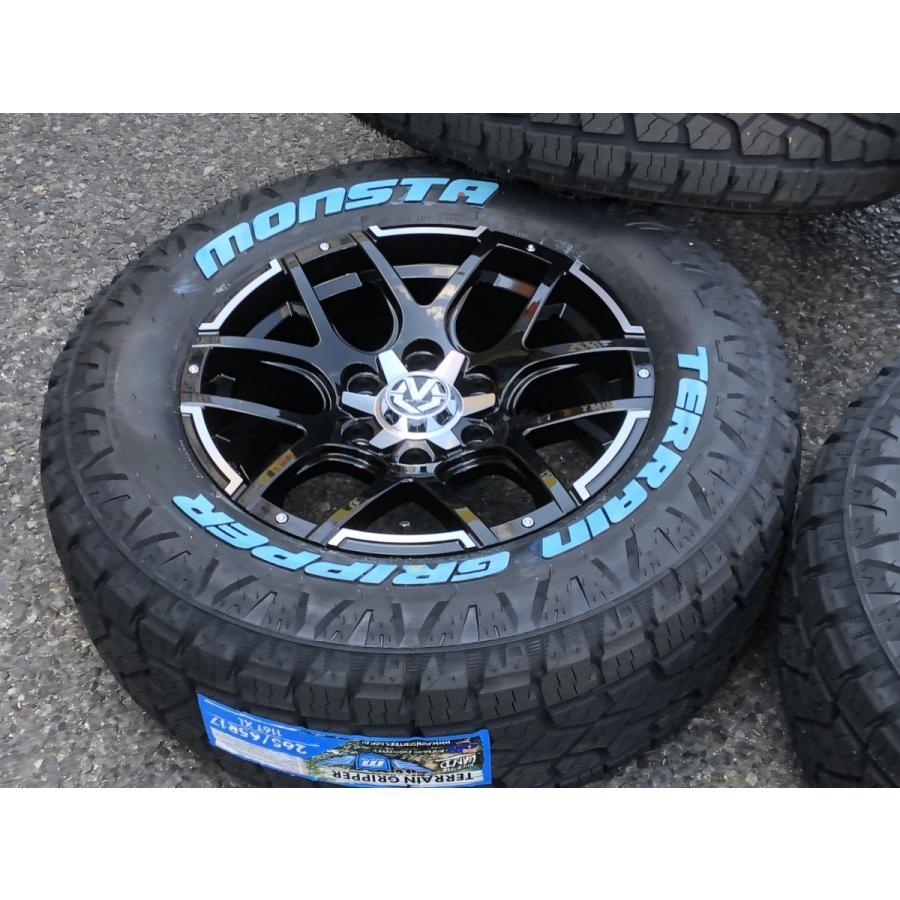 4本セット MUDVANCE04 17x8.0J 6/139.7 +20 BP MONSTA TERRAIN GRIPPER A/T 265/65R17 ホワイトレター プラド ハイラックス ...