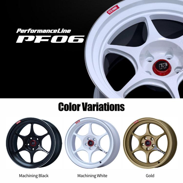 4本購入で送料無料 ENKEI Performance Line PF06 16インチ 16x8.5J 4/100 +28 M/BK マシニングブラック 新品ホイール1本価格 【代引き不可 ...