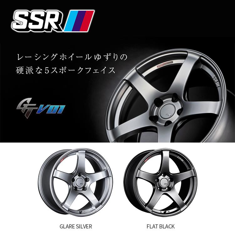 4本購入で送料無料 SSR GTV01 18インチ 18x9.5J 5/114.3 +22 FB フラットブラック 新品ホイール1本価格 【代引き不可】 :gtv01-1895511422b ...