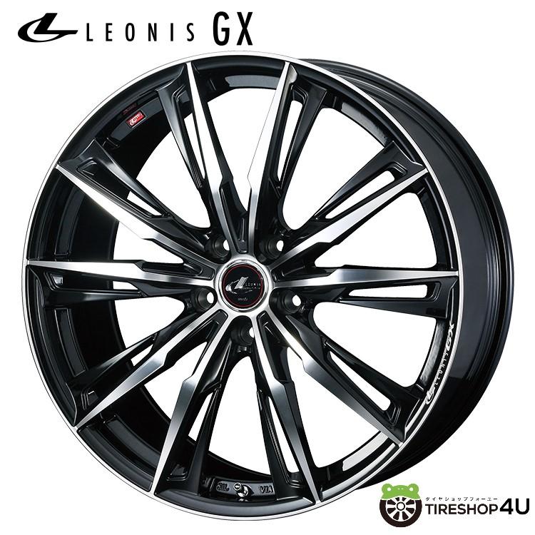 LEONIS GX 18インチ 18x8.0J 5/114.3 +42 PBMC パールブラック/ミラーカット 新品ホイール1本価格 【代引き不可】 : leonis-gx ...