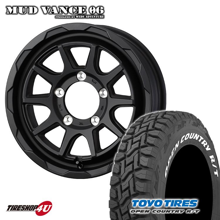 WEDS タイヤホイール4本セット MUD VANCE 06 16x5.5J 5/139.7 +22 FMB TOYO OPEN COUNTRY R/T 185/85R16 105/103N ...