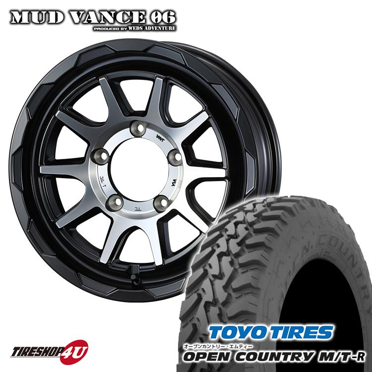 WEDS タイヤホイール4本セット MUD VANCE 06 16x5.5J 5/139.7 +22 MBP TOYO OPEN COUNTRY M/T-R 195R16 C 104/102Q ...