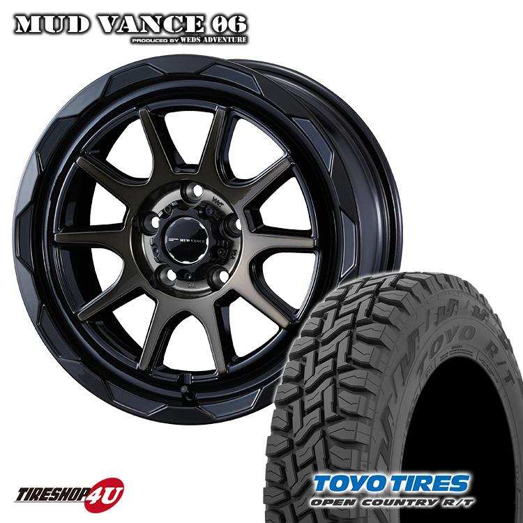 WEDS タイヤホイール4本セット MUD VANCE 06 16x7.0J 5/114.3 +38 BPBR TOYO OPEN COUNTRY R/T 215/70R16 100Q ...