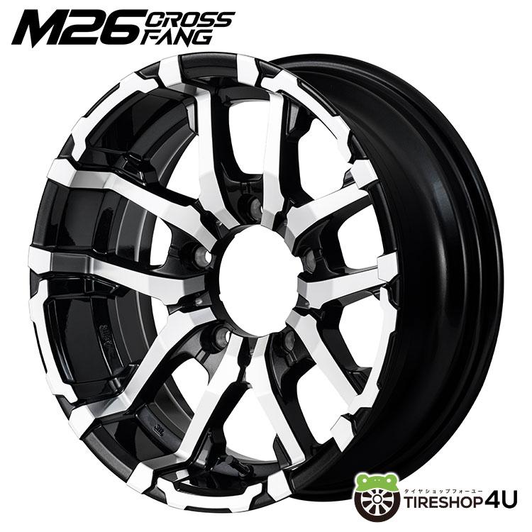マルカサービス 4本購入で送料無料 NITRO POWER M26 CROSS FANG 16x6.0J 5/139.7 -5 BLACK METALLIC / MIRROR CUT 新品 ...