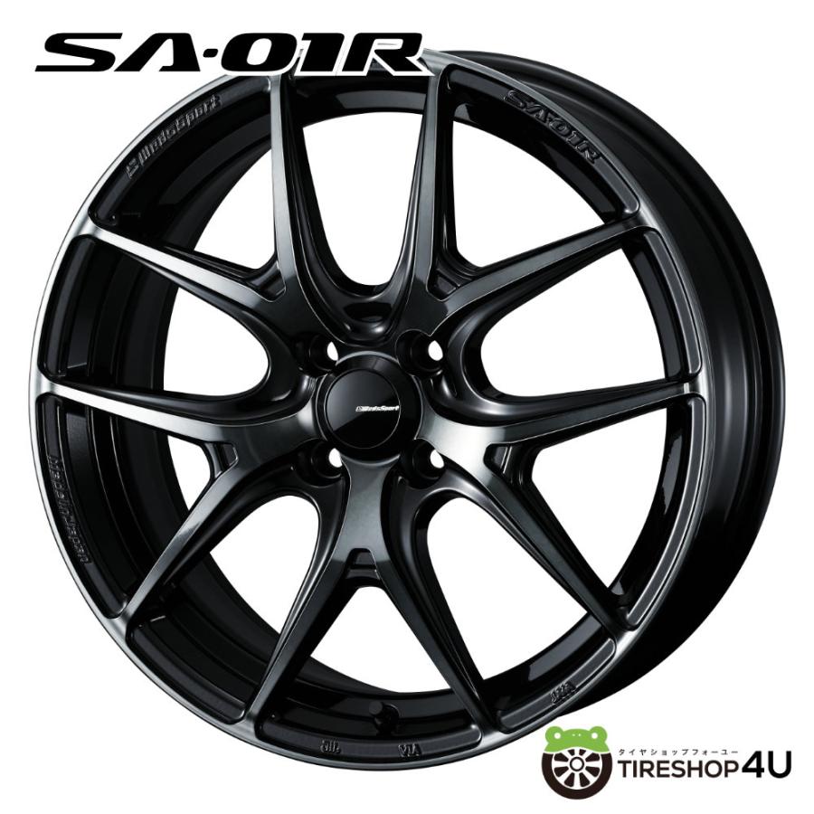 WEDS 4本購入で送料無料 Weds Sport SA-01R SA01R 15x5.0J 4/100 +45 WBC ウォースブラッククリアー 新品ホイール1本価格 【代引き不可 ...