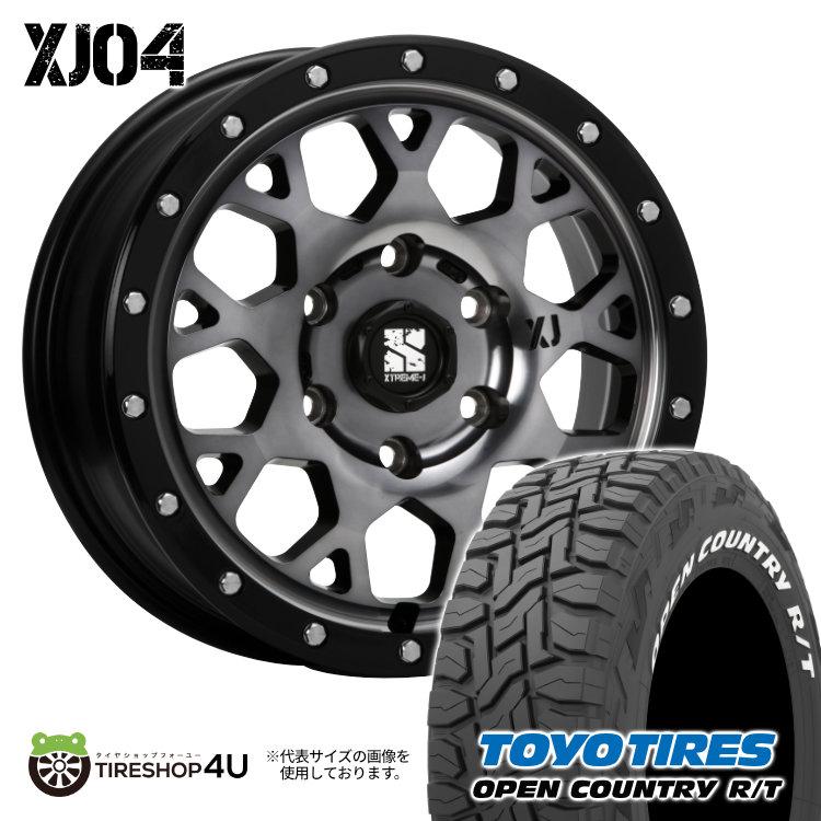 MLJ タイヤホイール4本セット XTREME-J XJ04 16x8.0J 6/139.7 +18 DISPO/BK TOYO OPEN COUNTRY R/T 265/70R16 110 ...