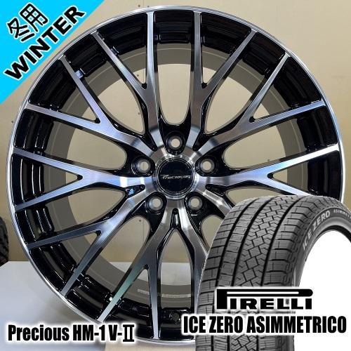 ICE ASIMMETRICO GN系 アウトランダー エクストレイル T33 ピレリ ZERO SUV 235/60R18 冬タイヤ Precious HM-1 V-2 8.0J 5穴 5/ ...