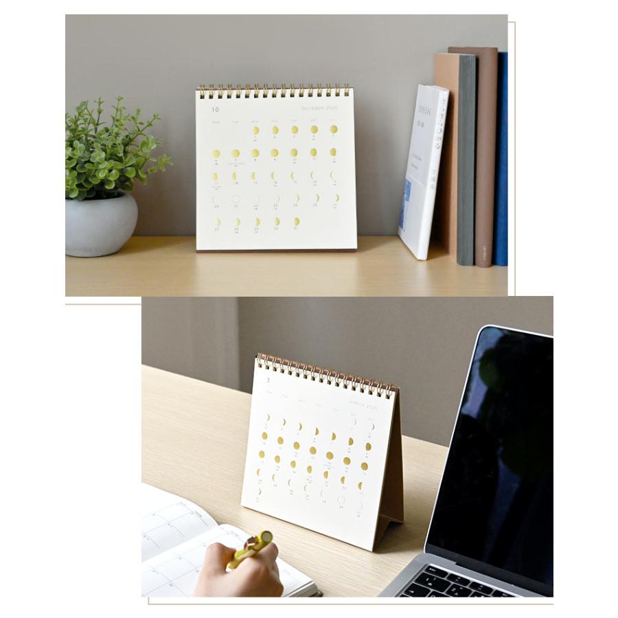 matoka カレンダー 月の満ち欠け 2025 卓上 月曜始まり 月齢カレンダー おしゃれ シンプル 箔押し リング ムーンカレンダー ...