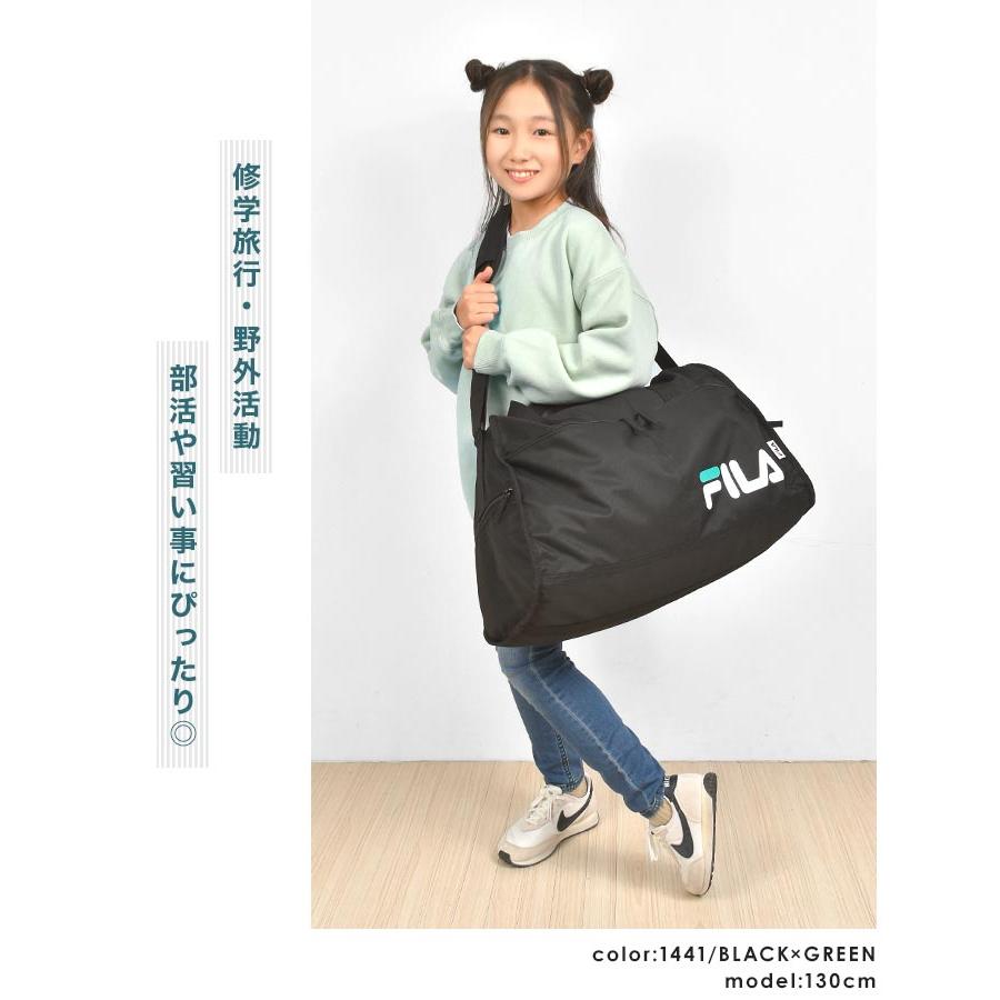 FILA ボストンバッグ フィラ 2泊 修学旅行 中学生 小学生 高校生 メンズ レディース 男女 斜めがけ ショルダーバッグ 35L 大容量 通学 2WAY スポーツ ブラック : TIS ...