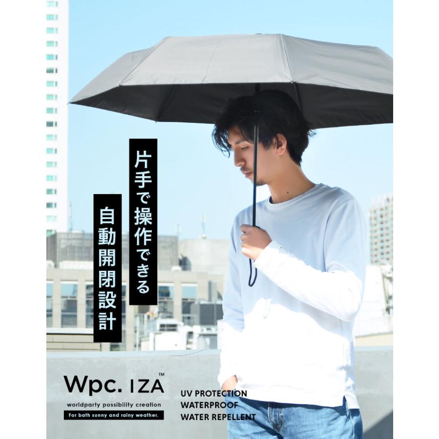 日傘 折りたたみ 完全遮光 メンズ wpc IZA 折り畳み 遮光率100% 58cm UVカット 自動開閉 晴雨兼用 超撥水 男性 紫外線対策 遮熱 父の日 プレゼント 誕生日 :wpc ...