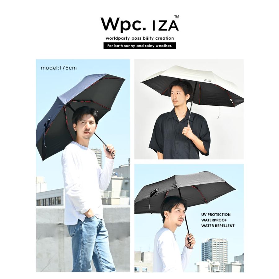 Wpc. IZA 日傘 メンズ 完全遮光 晴雨兼用 wpc 折りたたみ傘 折り畳み 軽量 遮光率100% 55cm UVカット 耐風 丈夫 高強度 頑丈 ユニセックス : TIS - 通販 ...