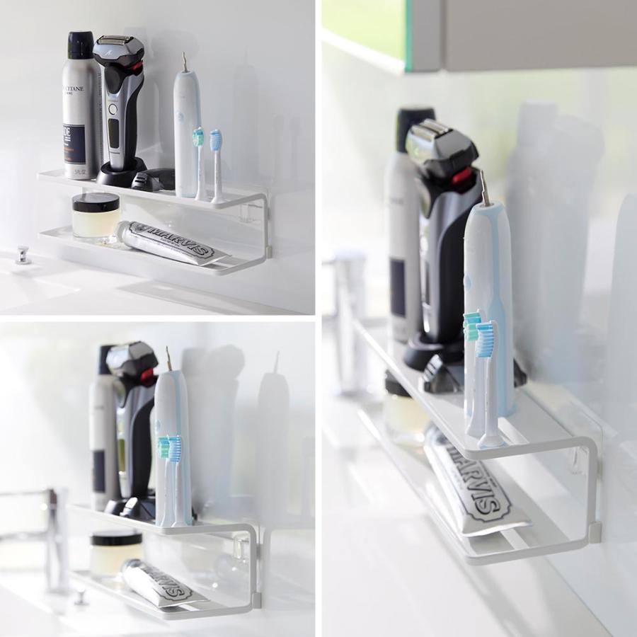 tower 洗面所 収納 棚 おしゃれ 山崎実業 フィルムフックサニタリーラック 2段 タワー 2173 2174 壁掛け 洗面台 小物置き ラック スリム 壁面 : TIS - 通販 ...