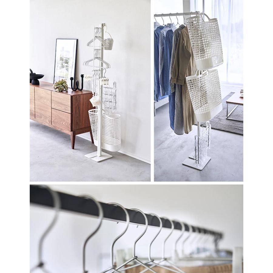 tower 山崎実業 折り畳み室内物干し タワー 6619 6620 物干し竿 室内 室内干し ハンガーホルダー 1.5m おしゃれ シンプル 折りたたみ 式 白 黒 スタイリッシュ ...