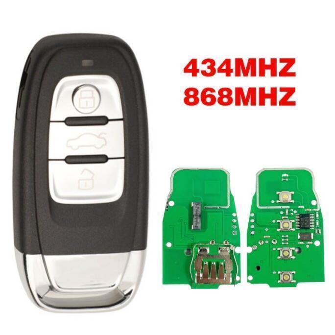 スマートキー 電池 スペア キーレス 3キー 便利 人気 アウディ Q5 A4L A5 A6 A7 A8 RS4 RS5 S4 S5 PCF7945A 434/868MHZ 8T0 959 ...