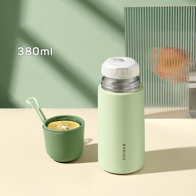 水筒 おしゃれ コップ付き ステンレス レディース 女 直飲み 380ml 550ml 真空断熱 保冷 6時間 軽い 長時間 冷たい 保温 冷めない 温かい 子供用水筒 ...