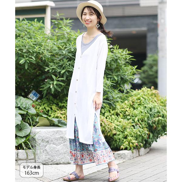 チチカカ ロングカーディガン レディース 春 夏 羽織もの 薄手 長袖 シースルー 透け感 スリット 無地 シンプル 冷房対策 シースルー ...